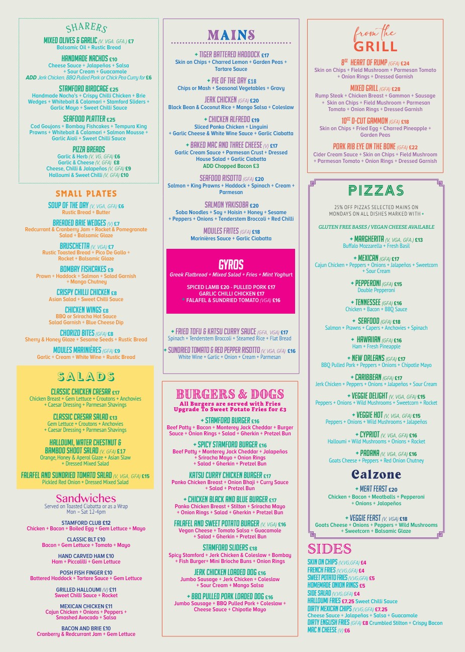 Food – The Stamford Arms